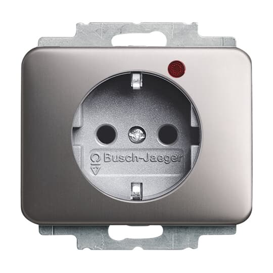 Busch-Protector® SCHUKO® socket insert with Neon lamp /Red with screw ...